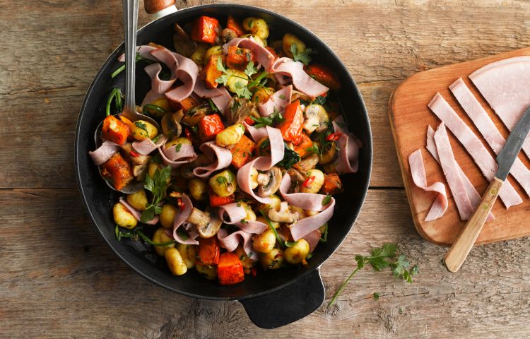 Gnocchi met geroosterde pompoen en ham | Colruyt Group Academy